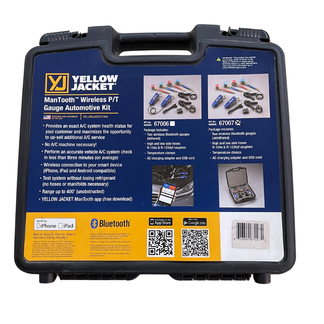 ManTooth Wireless Automotive AC Gauge Kit by Yellow Jacket